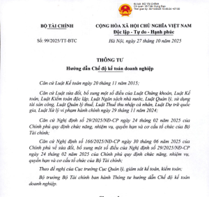 Tải về PDF đầy đủ thông tư 99/2025/TT-BTC.